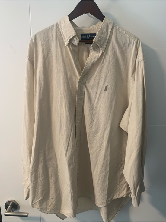 Ralph Lauren | Shirts | Ralph Lauren Mens Cream Buttondown Shirt ...